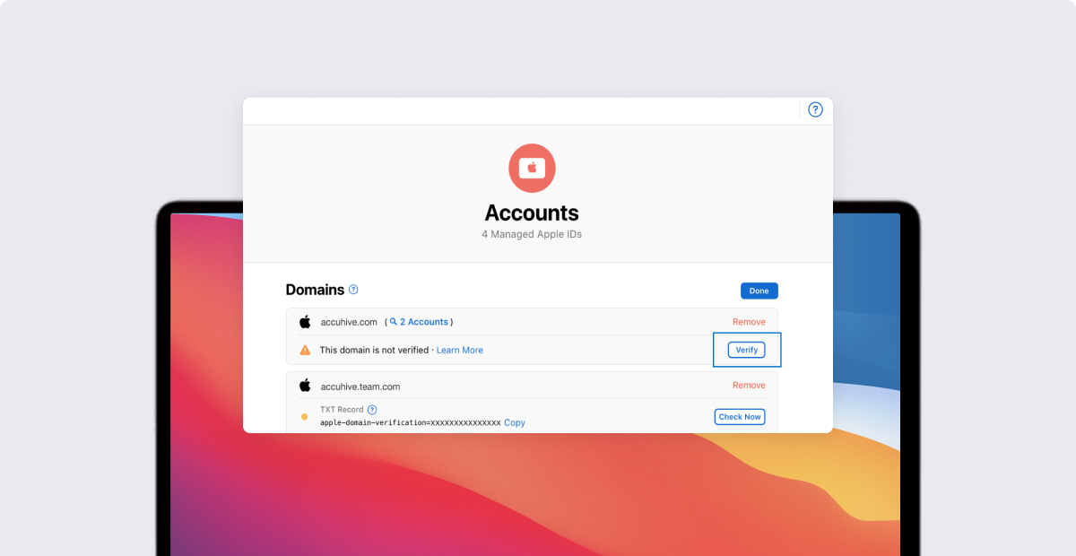Apple Business Manager and Verifying Managed Apple ID Domains